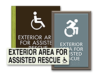 Intersign.com | sign type exit signs area of refuge signs